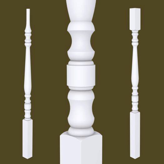 American Made Primed Wood Balusters using Safe Paints & Distinctive Style