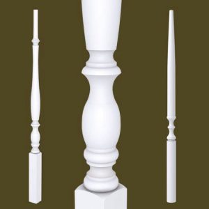 American Made Primed Wood Balusters using Safe Paints & Distinctive Style