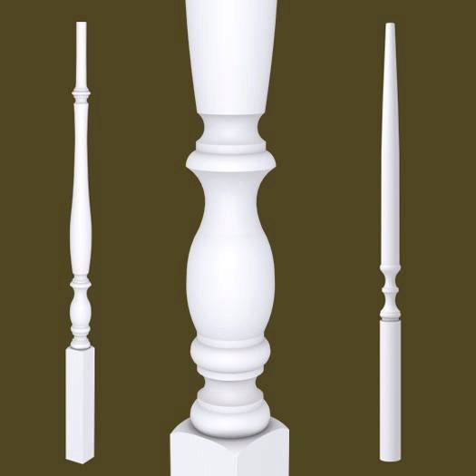 American Made Primed Wood Balusters using Safe Paints & Distinctive Style