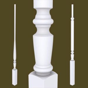 American Made Primed Wood Balusters using Safe Paints & Distinctive Style