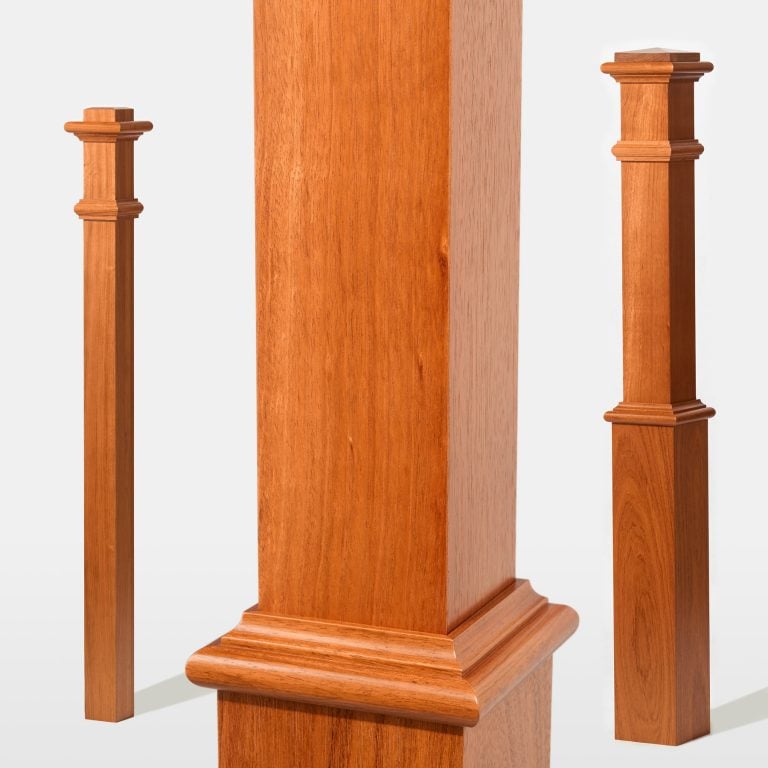 Colonial Elegance Series Box Newel Posts - Milled Box Newels