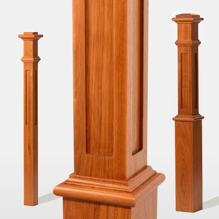 Colonial Elegance Series Box Newel Posts - Milled Box Newels