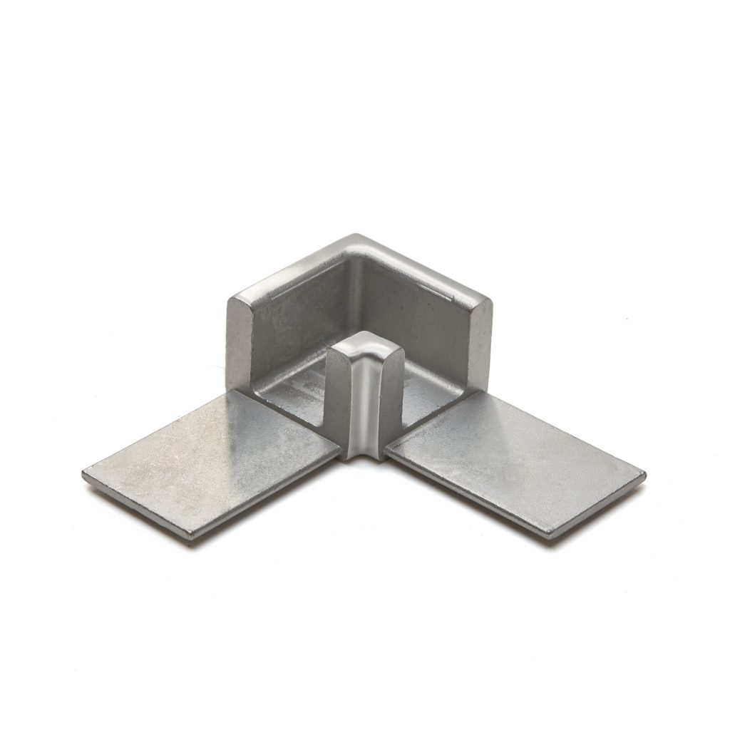 Glass 1 1/2" Square 90 Degree Coupler - StairSupplies™