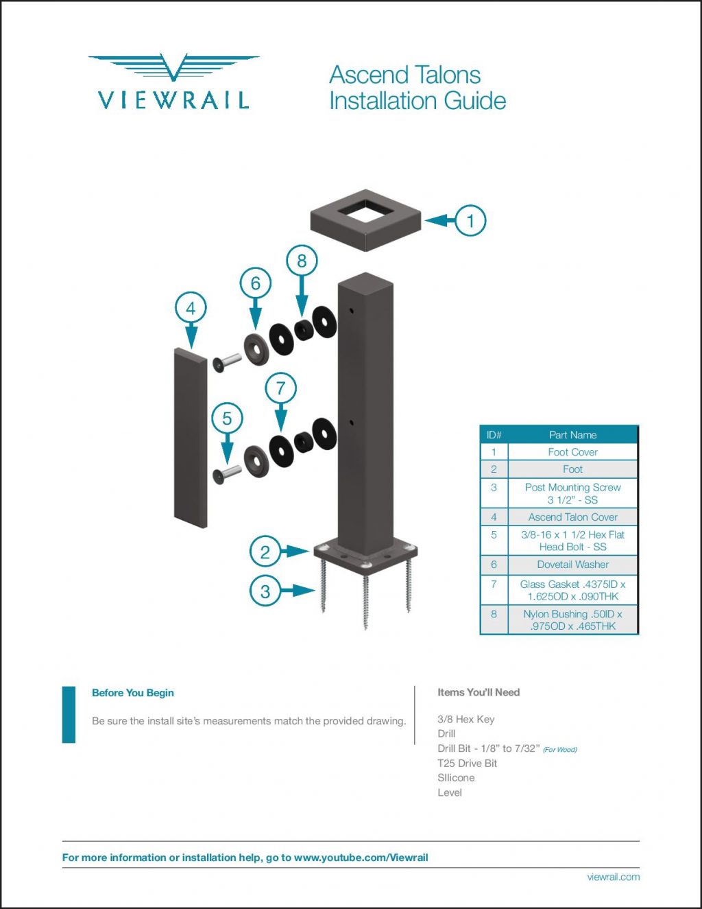 Ascend Glass Talon - StairSupplies™