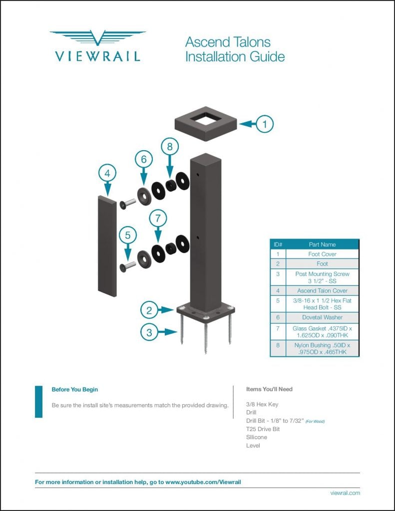 Ascend Glass Talon - StairSupplies™