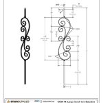 2580 Large Scroll Iron Baluster - StairSupplies™