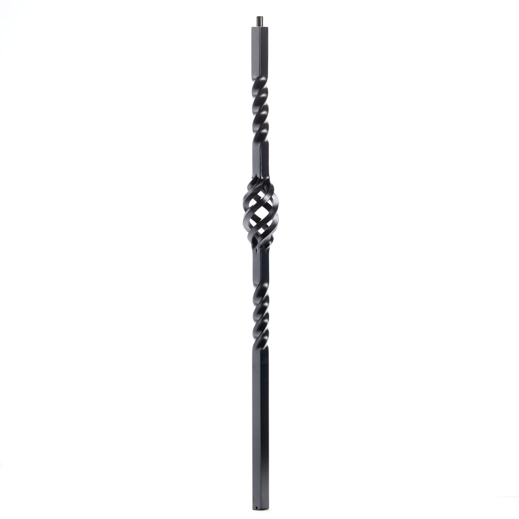 Wrought Iron Newels: Matches Stair Balusters with Wrought Iron posts