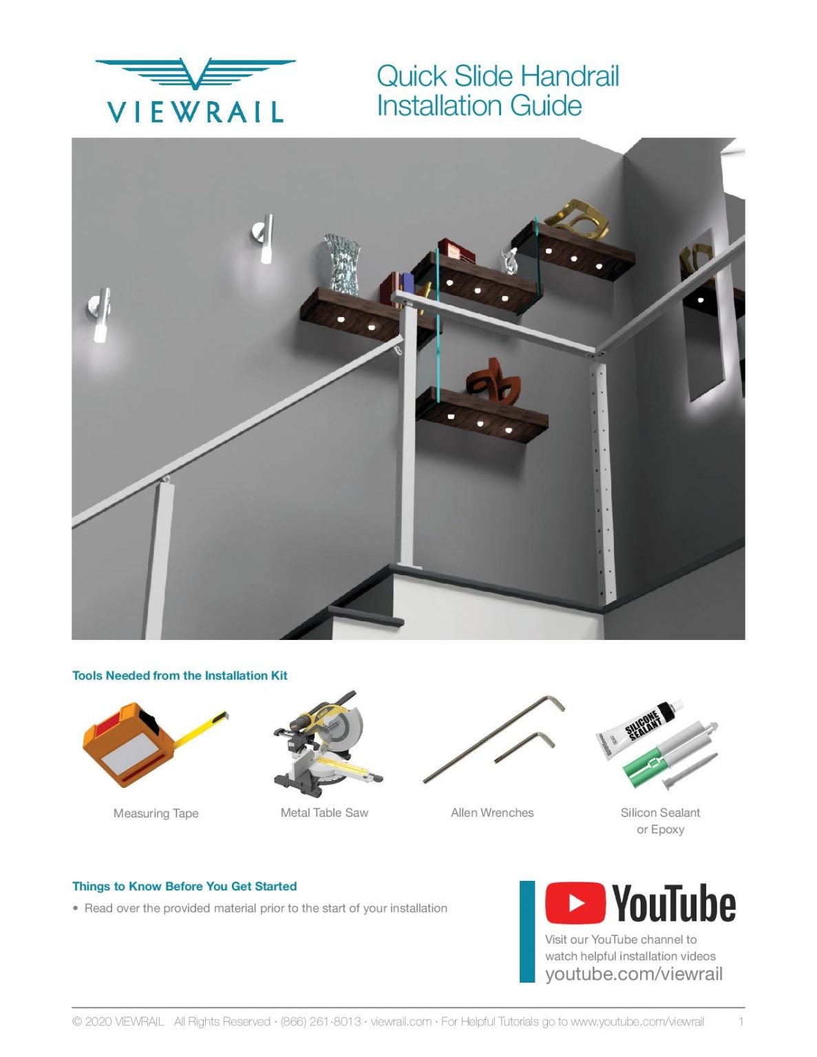Aluminum Quick Slide Handrail - StairSupplies™