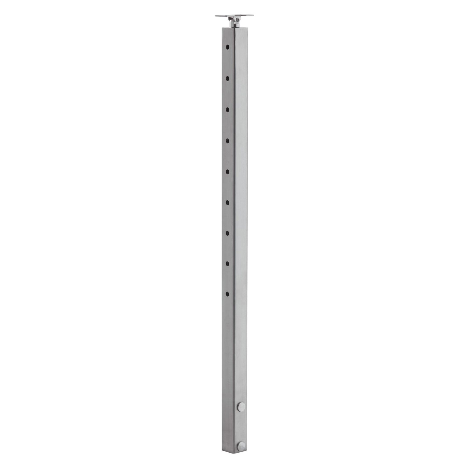 Slim Side Mount Universal Top Square 2" Cable Railing Post - StairSupplies™